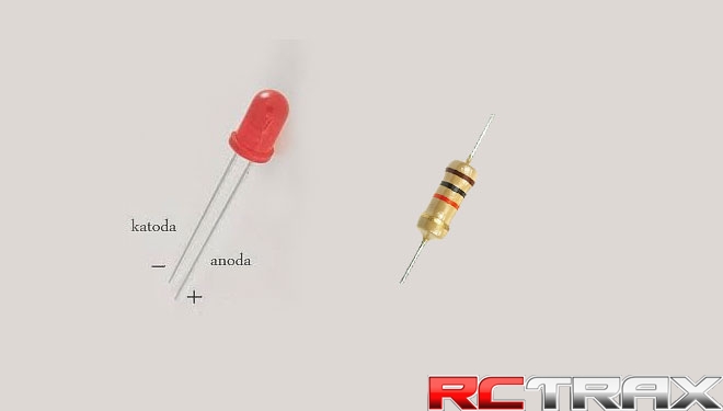 Migająca dioda LED 3mm - czerwona - Sklep RCTRAX